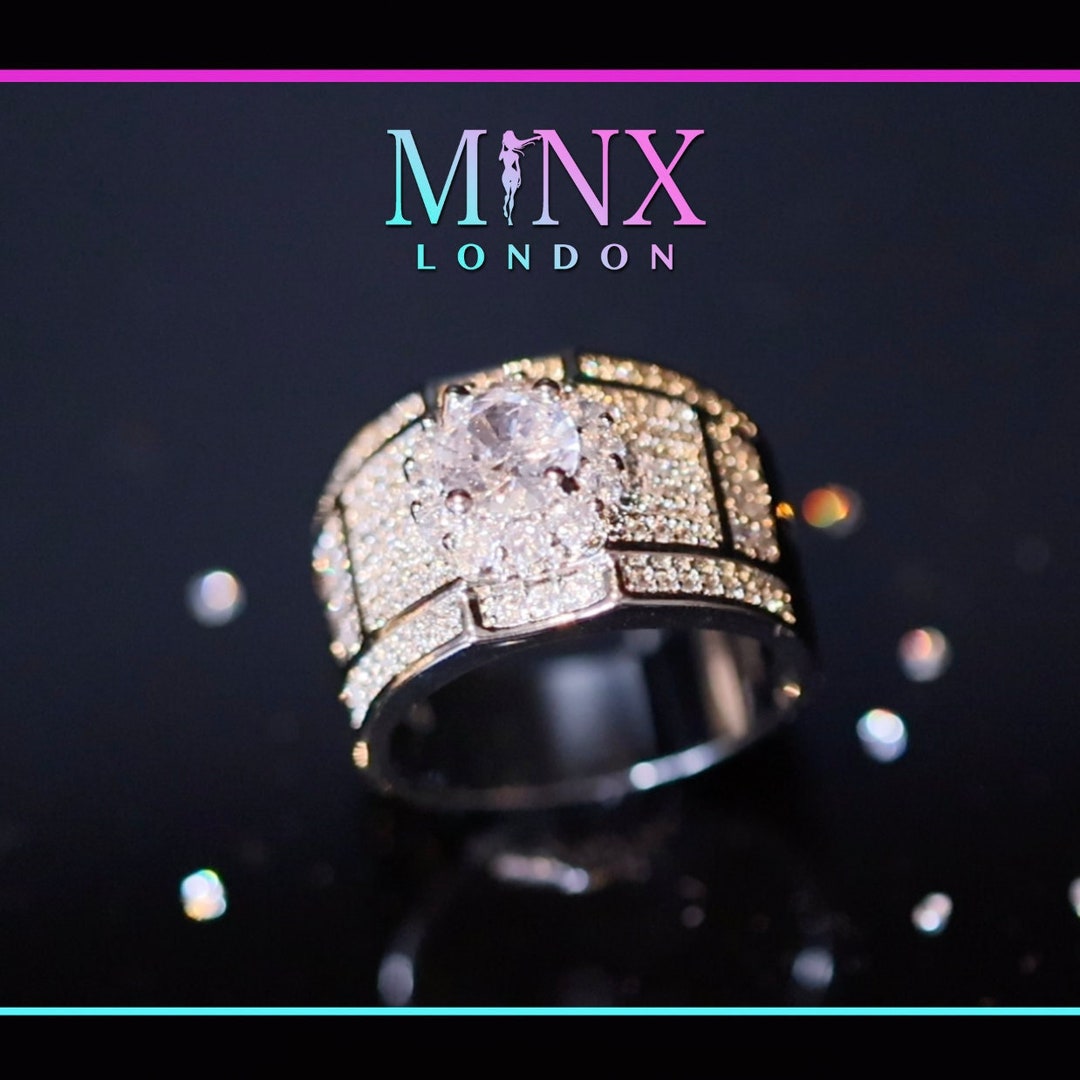 Iced Out Ring / Mens Iced Out Rings / Womens Iced Out Ring - Etsy