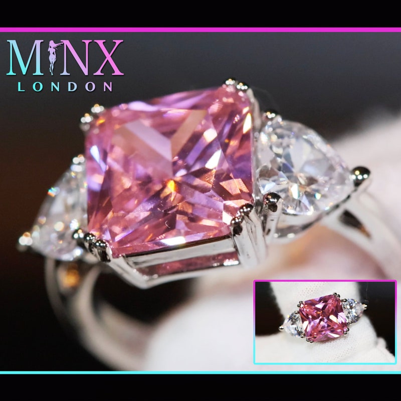 Ring With Pink Stone - Etsy