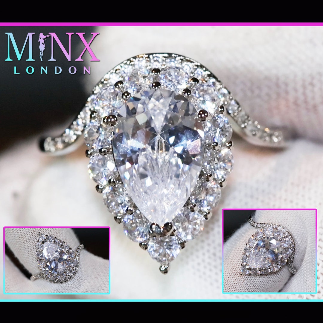 Water Drop Ring | Pear Shape Ring | Tear Drop Diamond Ring | Engagement ...