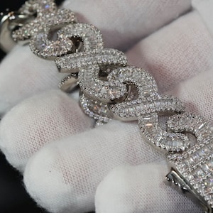 Infinity Link Chain | Iced Out Chain | Iced Out Necklace | Mens ...