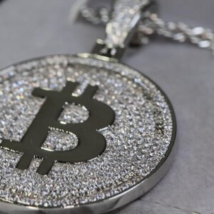 Hip Hop Pendant | Iced Out Pendant | Diamond Bitcoin Pendant | Hip Hop ...