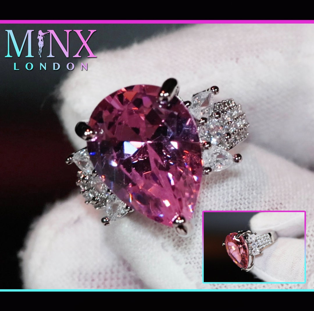 Pink Diamond Ring | Teardrop Ring | Pear Shape Ring | Teardrop ...