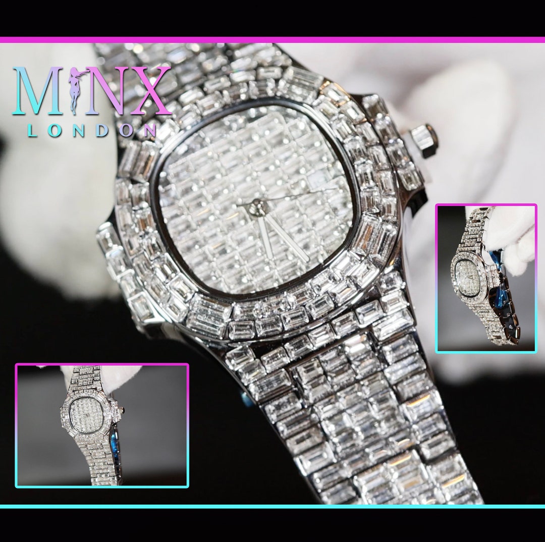 Iced Out Watch Iced Watch Mens Iced Out Watch Hip Hop Watch Mens ...