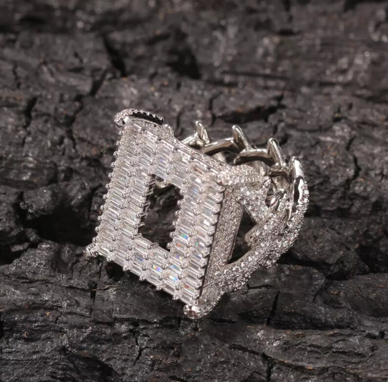 Iced Out Ring Mens Iced Out Rings Big Iced Out Ring Iced | Etsy