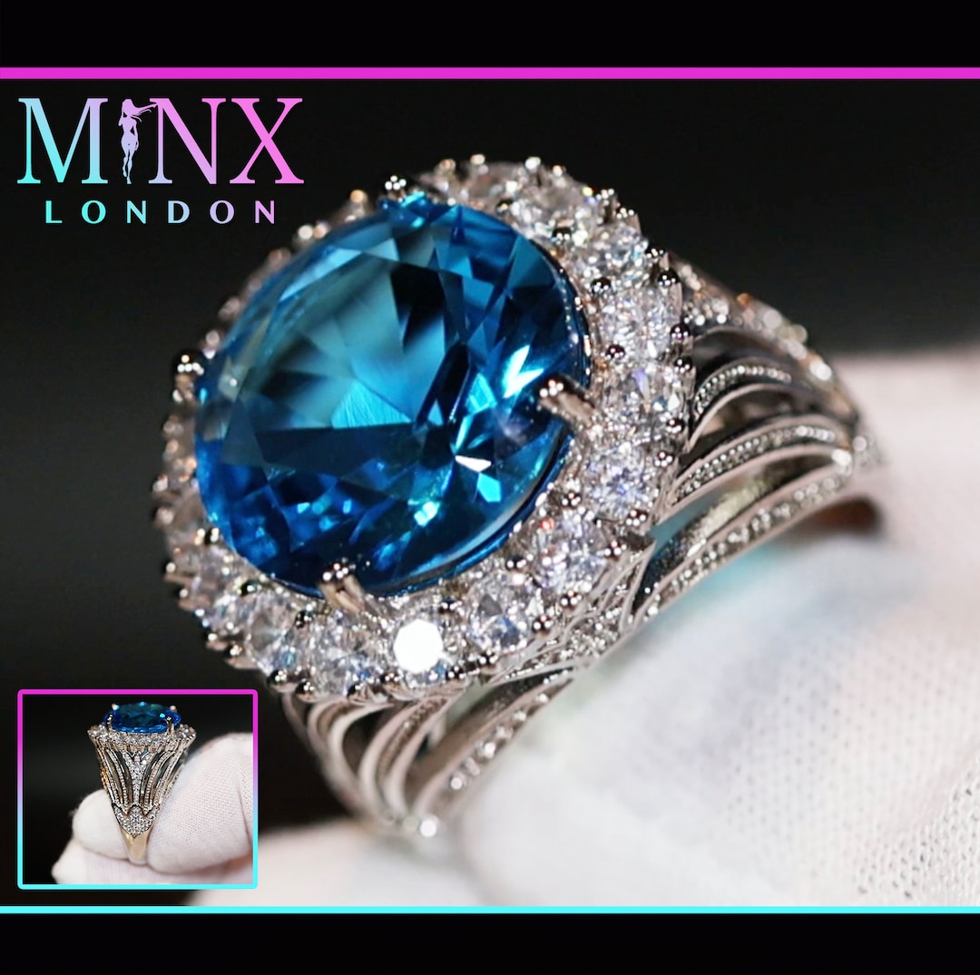 Blue Diamond Engagement Ring | Fancy Blue Wedding Ring | Wedding Ring ...