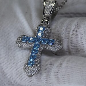 Blue Diamond Cross Pendant | Fancy Blue Diamond Cross Pendant ...