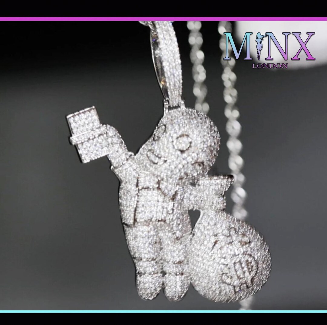 Hip Hop Pendant | Iced Out Pendant | Money Bag Pendant | Hip Hop ...