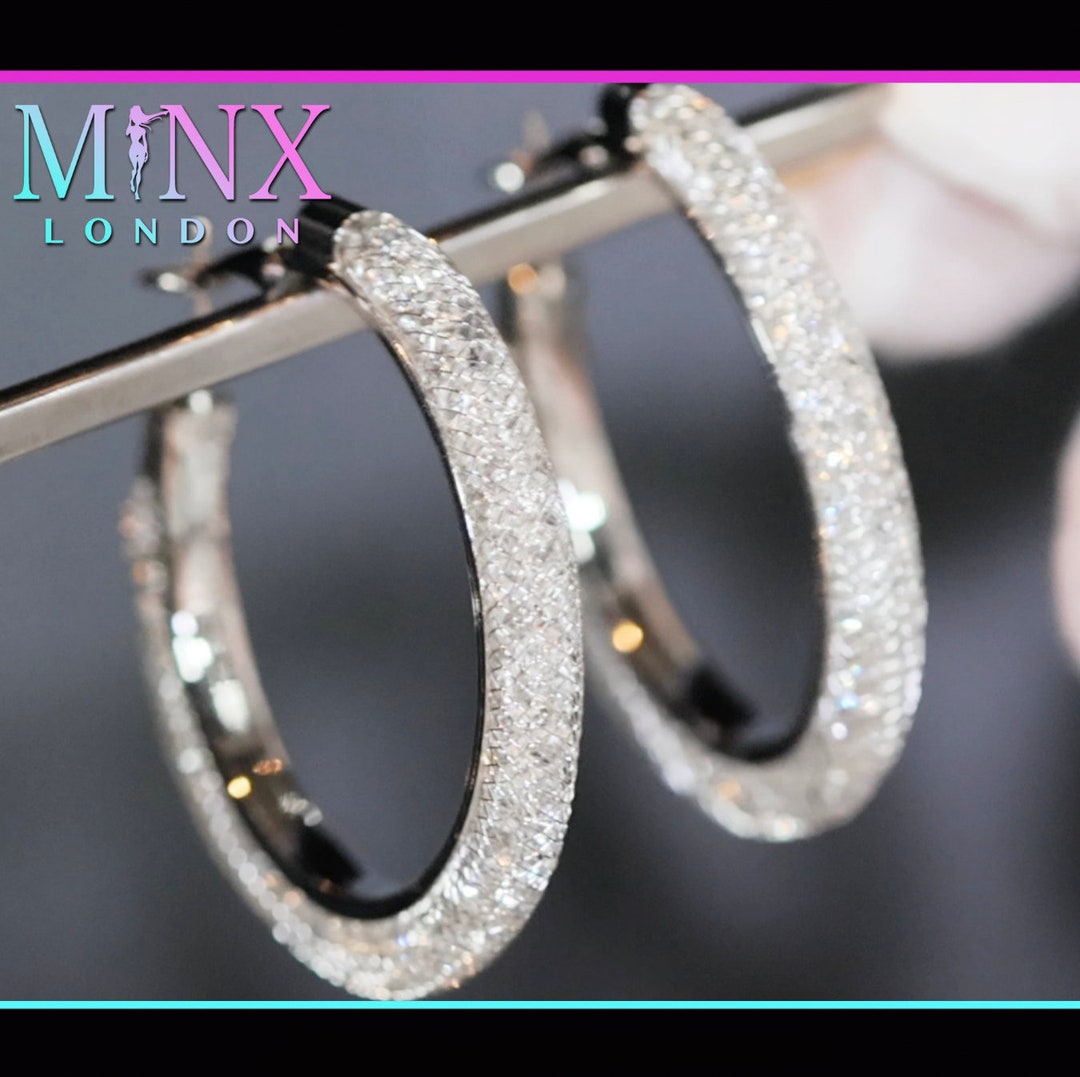Diamond Hoop Earrings | Hoop Earrings | Womens Big Diamond Earrings ...