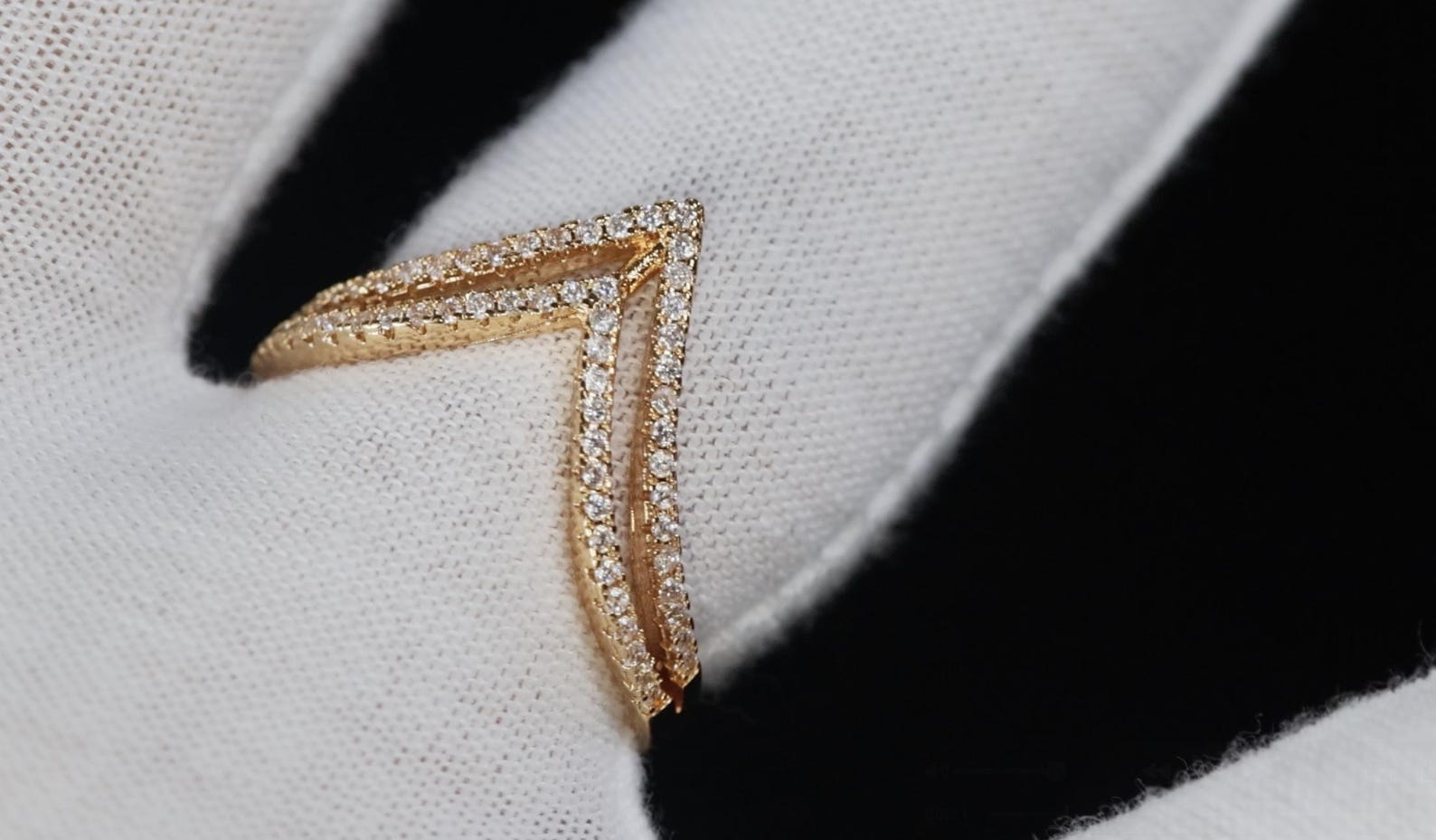 Gold Wishbone Diamond Ring | Wishbone Ring | Gold Wishbone Ring ...