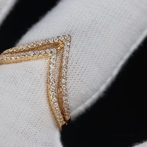 Gold Wishbone Diamond Ring | Wishbone Ring | Gold Wishbone Ring ...