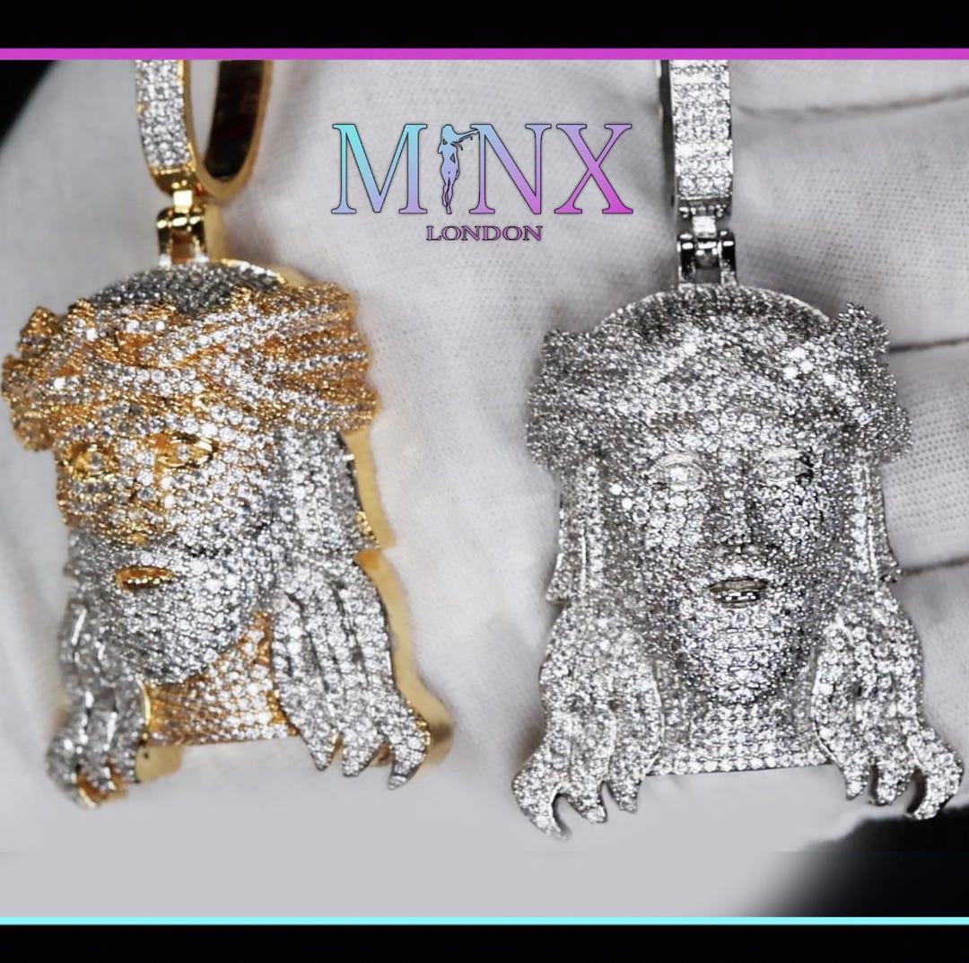 Iced Out Jesus Pendant | Jesus Piece | Jesus Head Pendant | Jesus Face ...