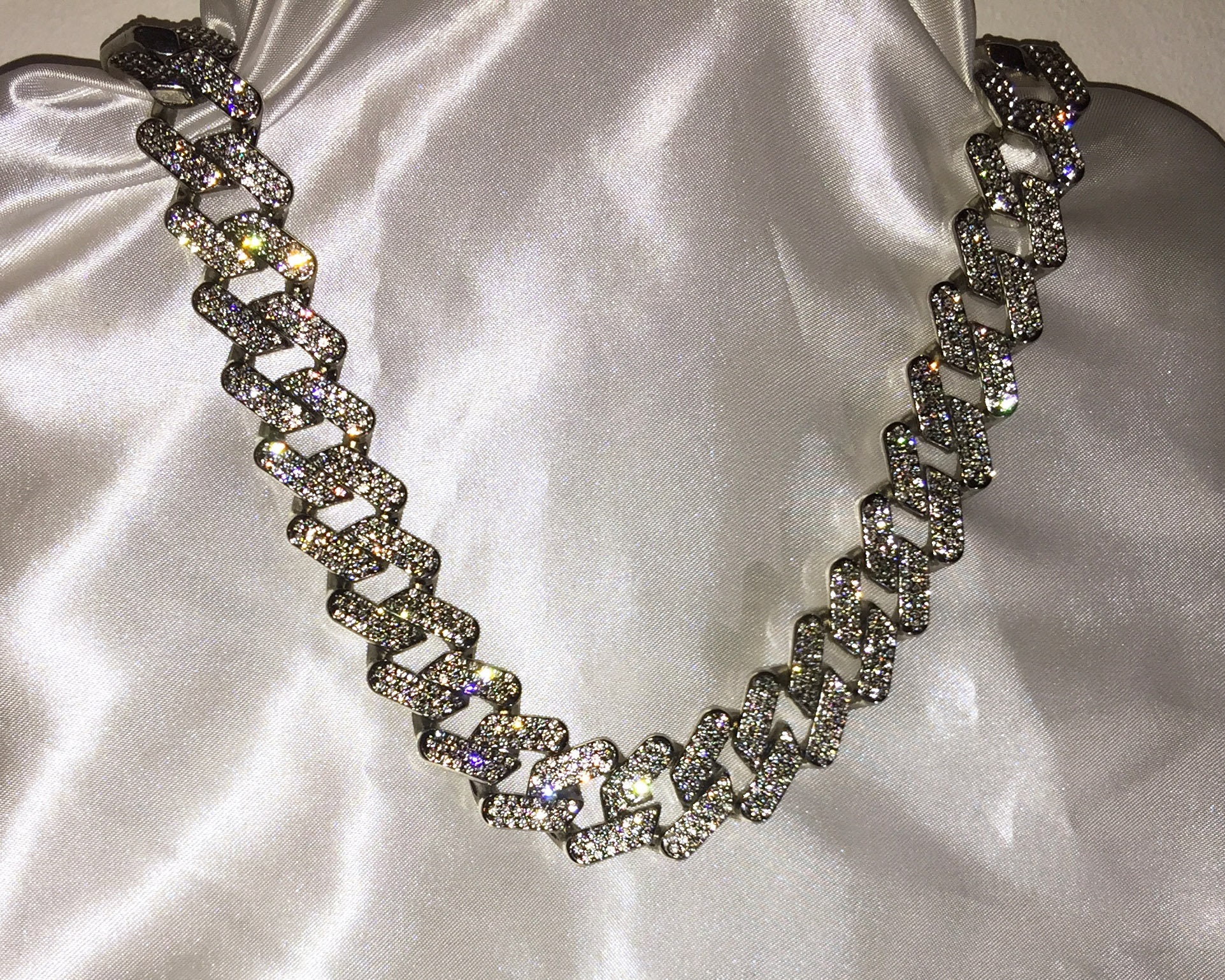 Iced Out Chain Iced Out Necklace Iced Out Bracelet - Etsy