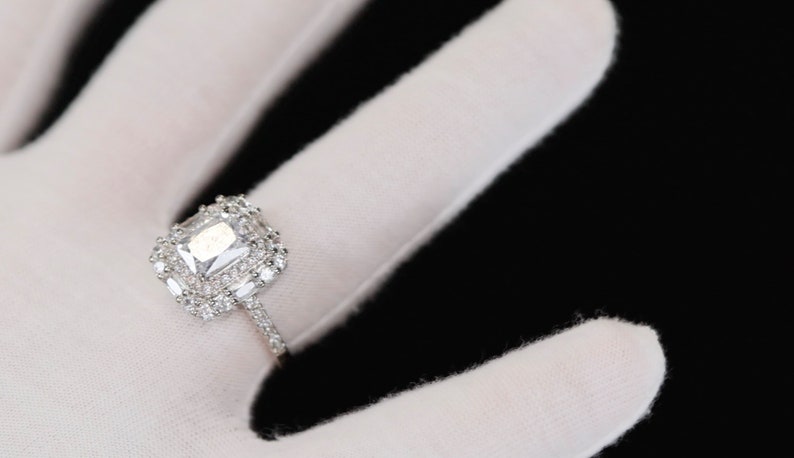 Womens Radiant Cut Diamond Ring | Womens Diamond Ring | Womens Big ...