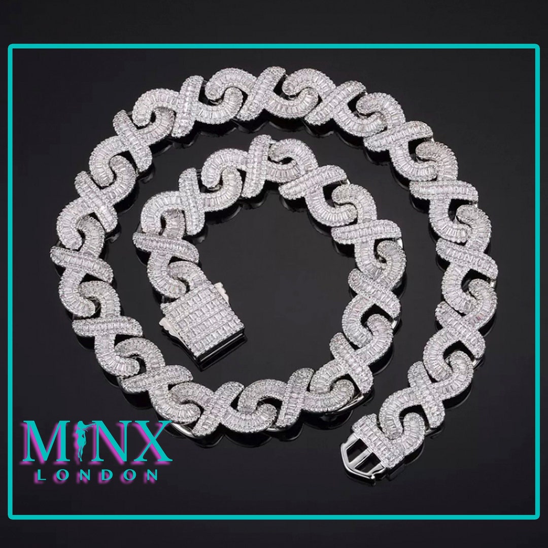Infinity Link Chain Iced Out Chain Iced Out Necklace - Etsy