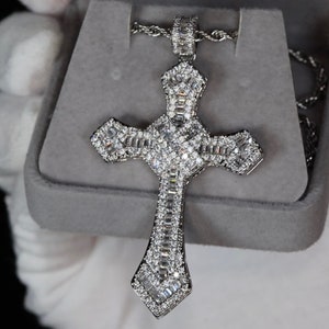 Iced Out Cross | Big Diamond Cross Pendant | Iced Out Cross Chain ...