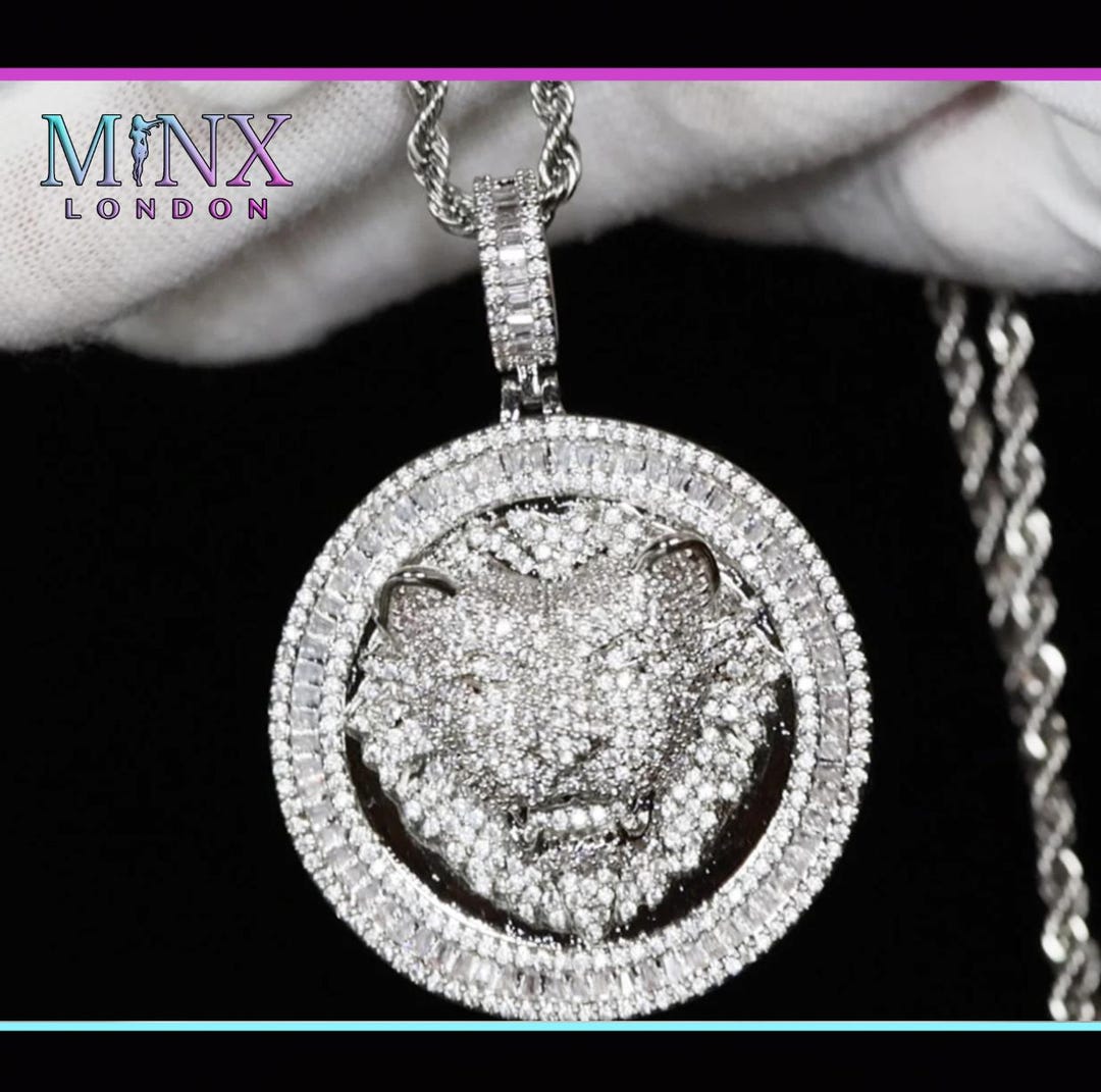 Lion Pendant | Iced Out Pendant | Gold Lion Pendant | Diamond Lion ...