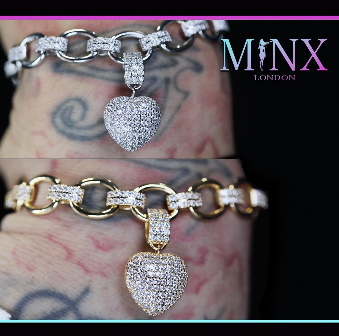 Diamond Heart Bracelet | Womens Diamond Bracelet | Heart Bracelet ...