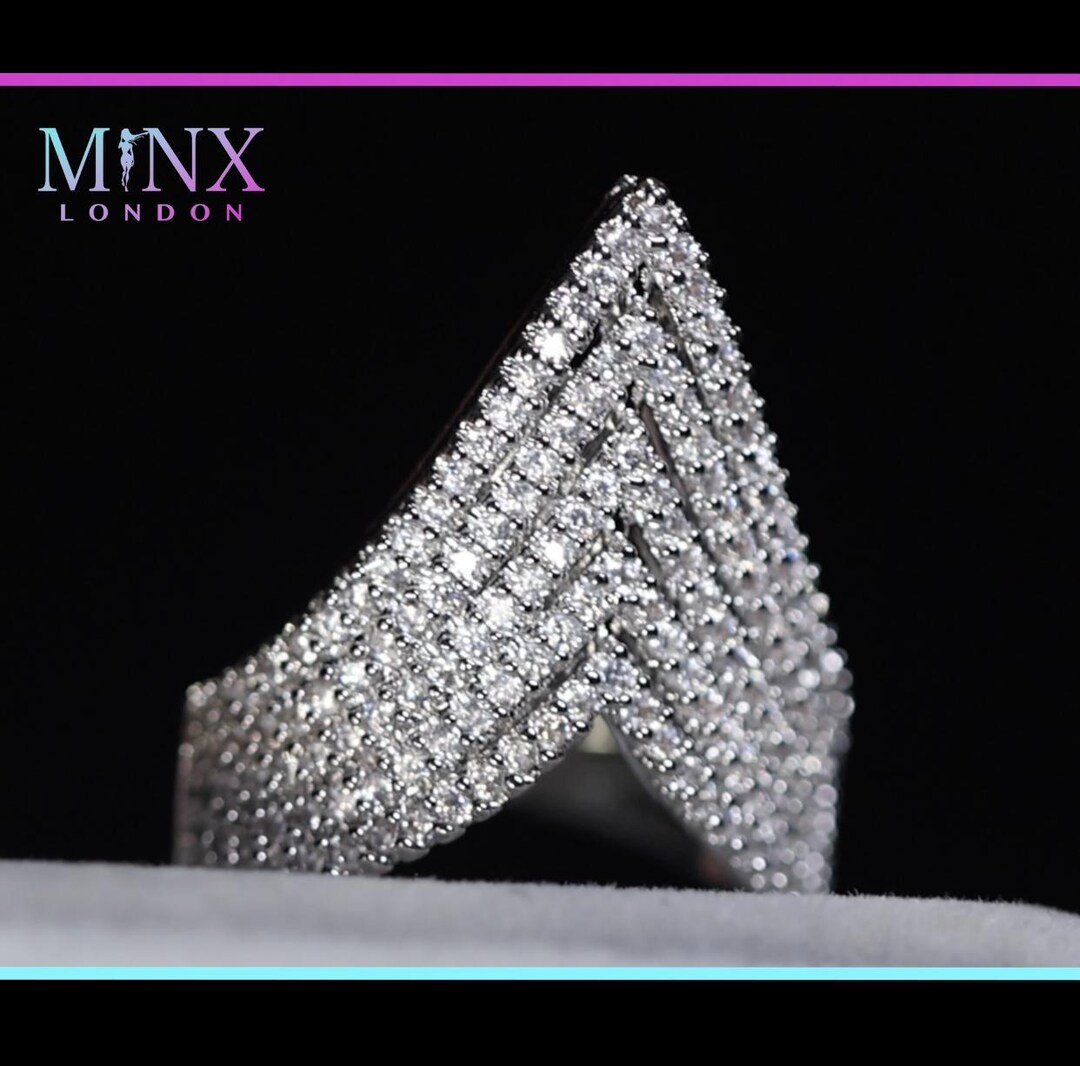 Wishbone Diamond Ring | Wishbone Ring | Silver Wishbone Ring | Wishbone ...