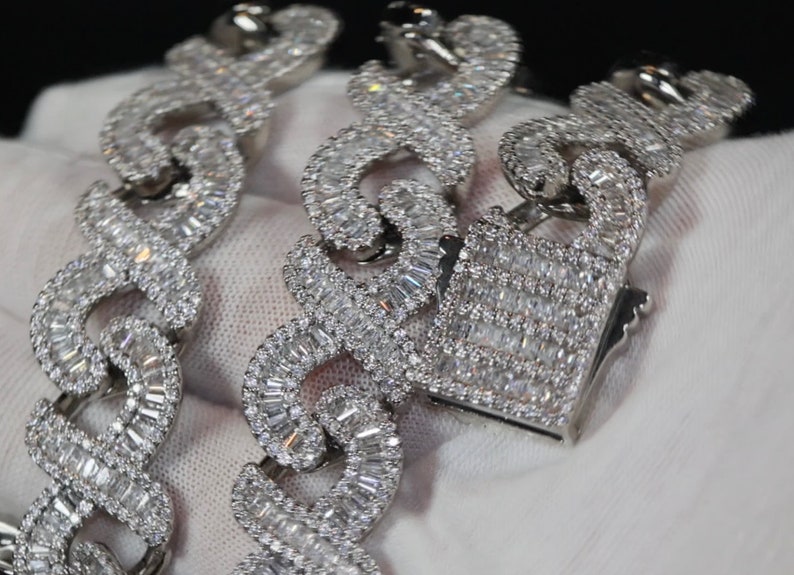 Infinity Link Chain | Iced Out Chain | Iced Out Necklace | Mens ...