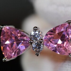 Diamond Ribbon Ring | Pink Diamond Ring | Diamond Ring for Girlfriend ...