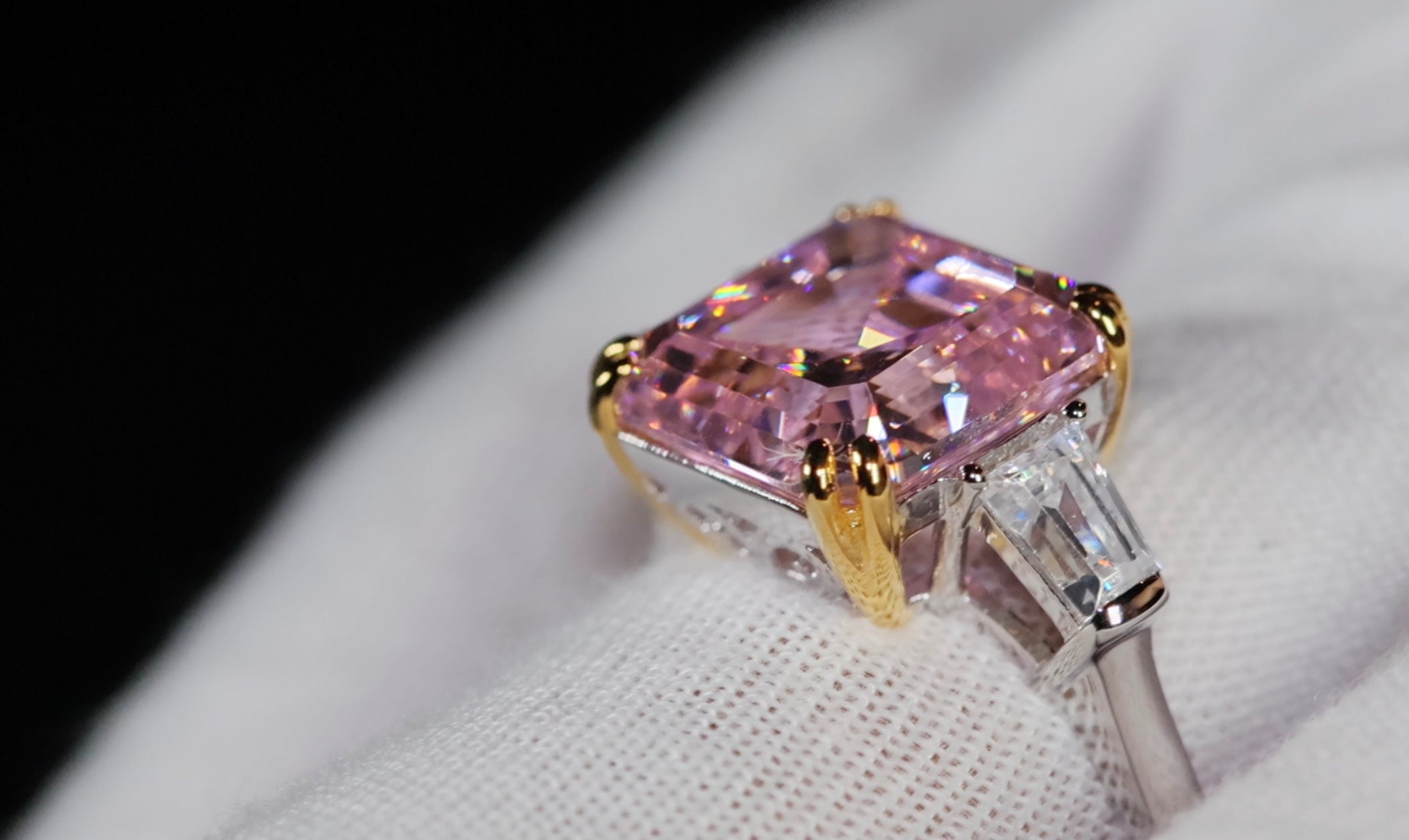 Pink Diamond Ring | Pink Asscher Cut Diamond Ring | Asscher Diamond ...