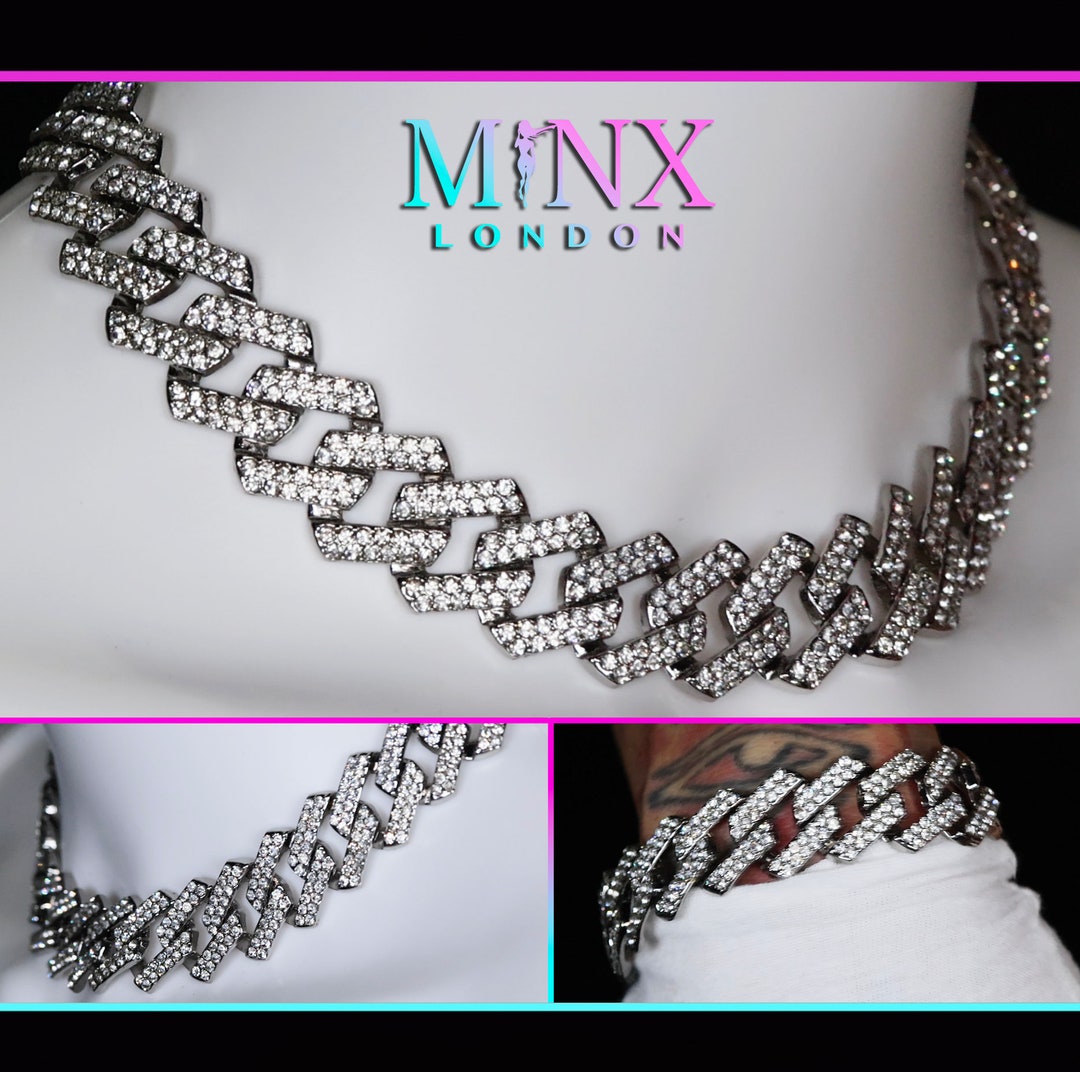 Iced Out Necklace | Iced Out Bracelet | Iced Out Chain | Silver ...