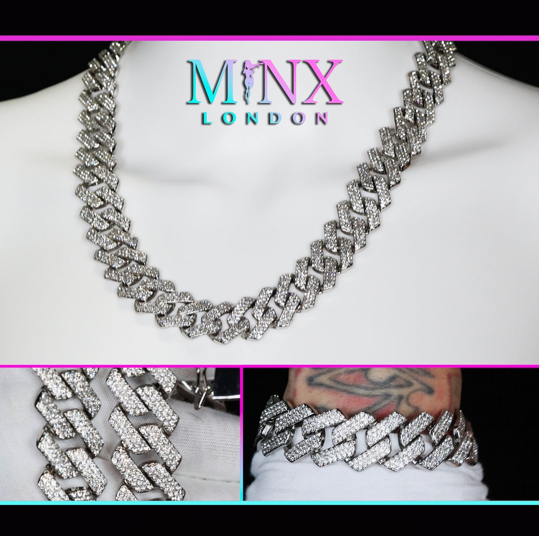 Iced Out Chain | Iced Out Necklace | Iced Out Bracelet | Silver ...