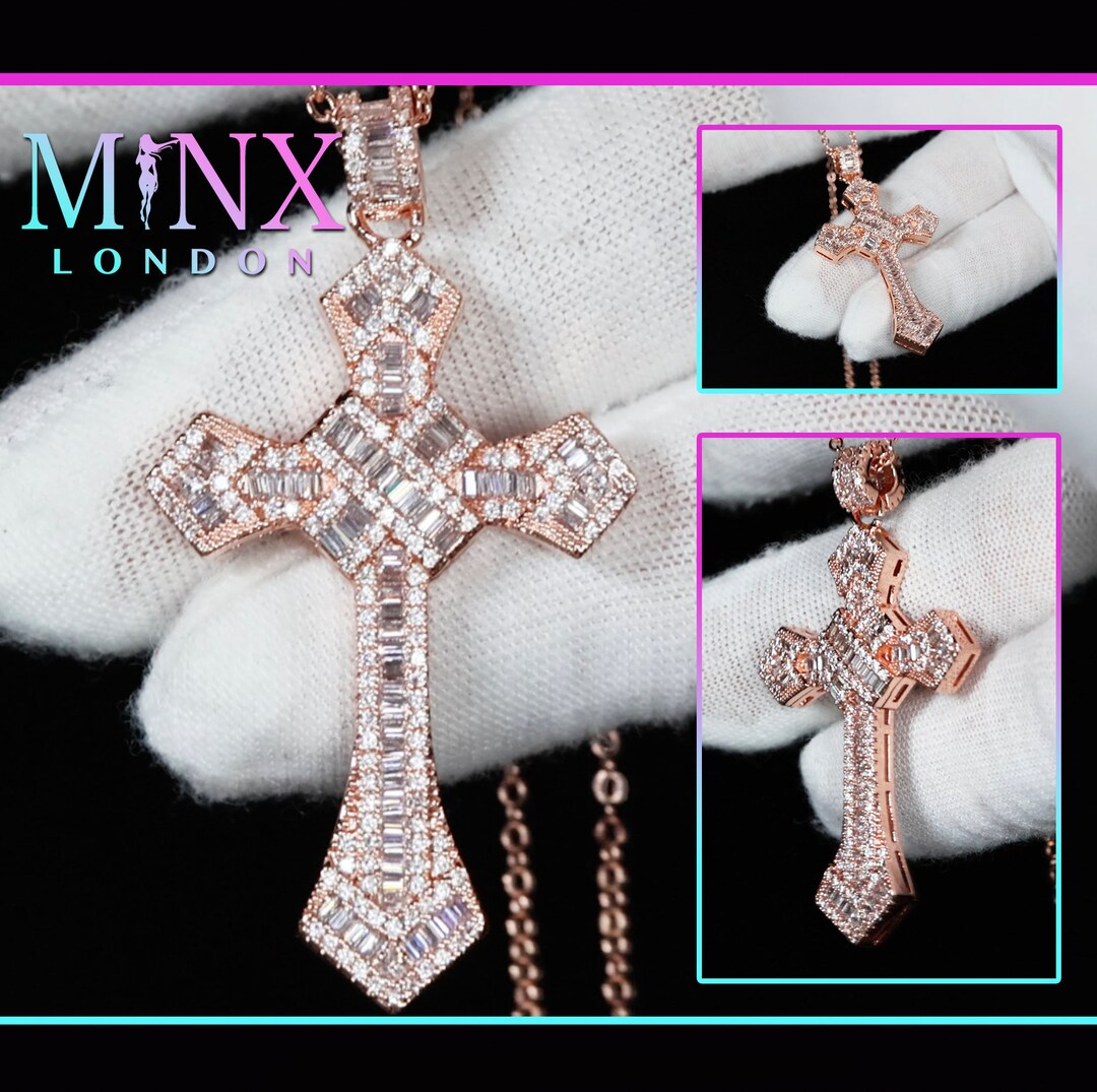 Rose Gold Cross Pendant | Rose Gold Diamond Cross Pendant | Rose Gold ...