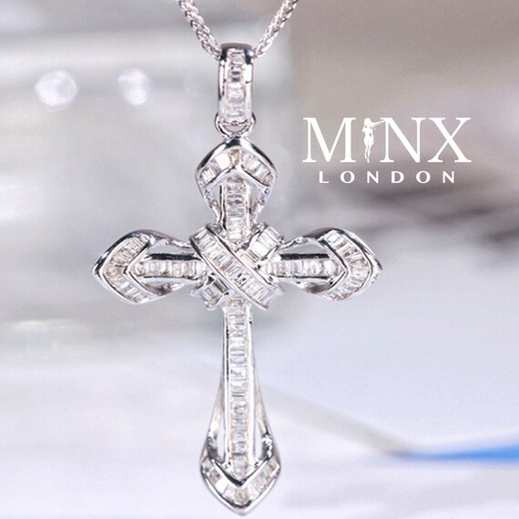 Iced Out Cross Pendant Cross Necklace Cross Necklace for - Etsy