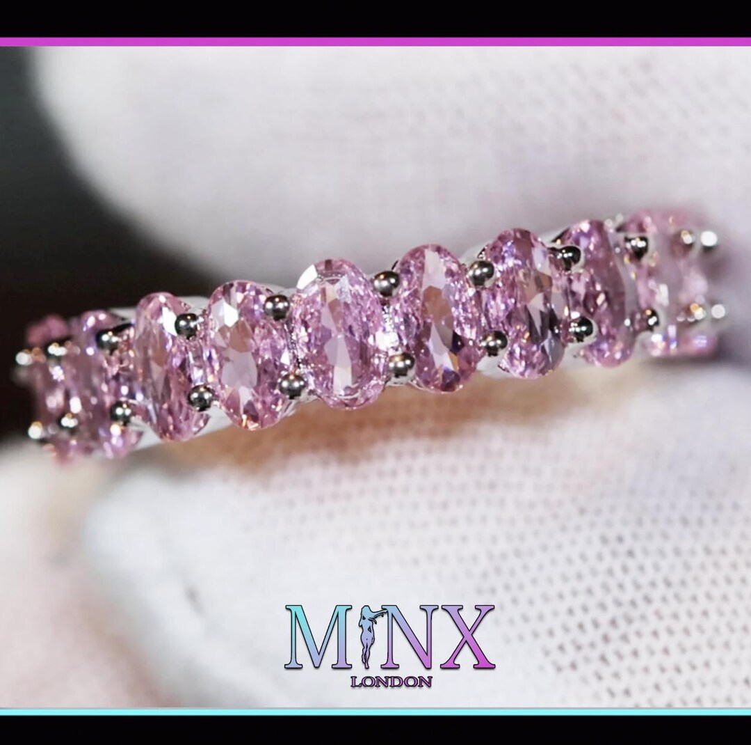 Pink Diamond Ring | Pink Diamond Eternity Ring | Women's Eternity Ring ...