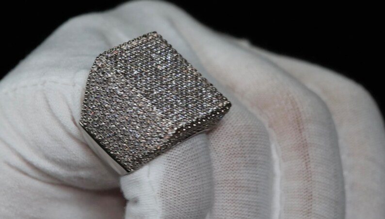 Mens Big Iced Ring | Mens Iced Pinky Ring | Mens Iced Out Ring | Iced ...