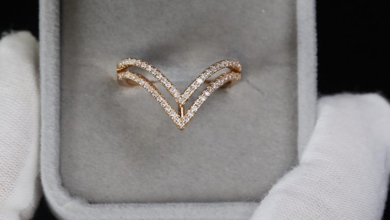 Gold Wishbone Diamond Ring | Wishbone Ring | Gold Wishbone Ring ...