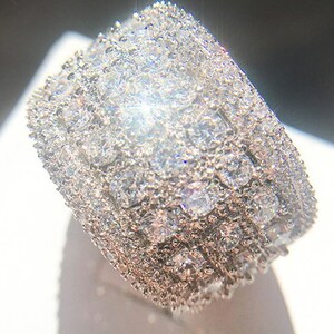 Iced Out Ring Mens Iced Out Rings Womens Diamond Ring | Etsy UK