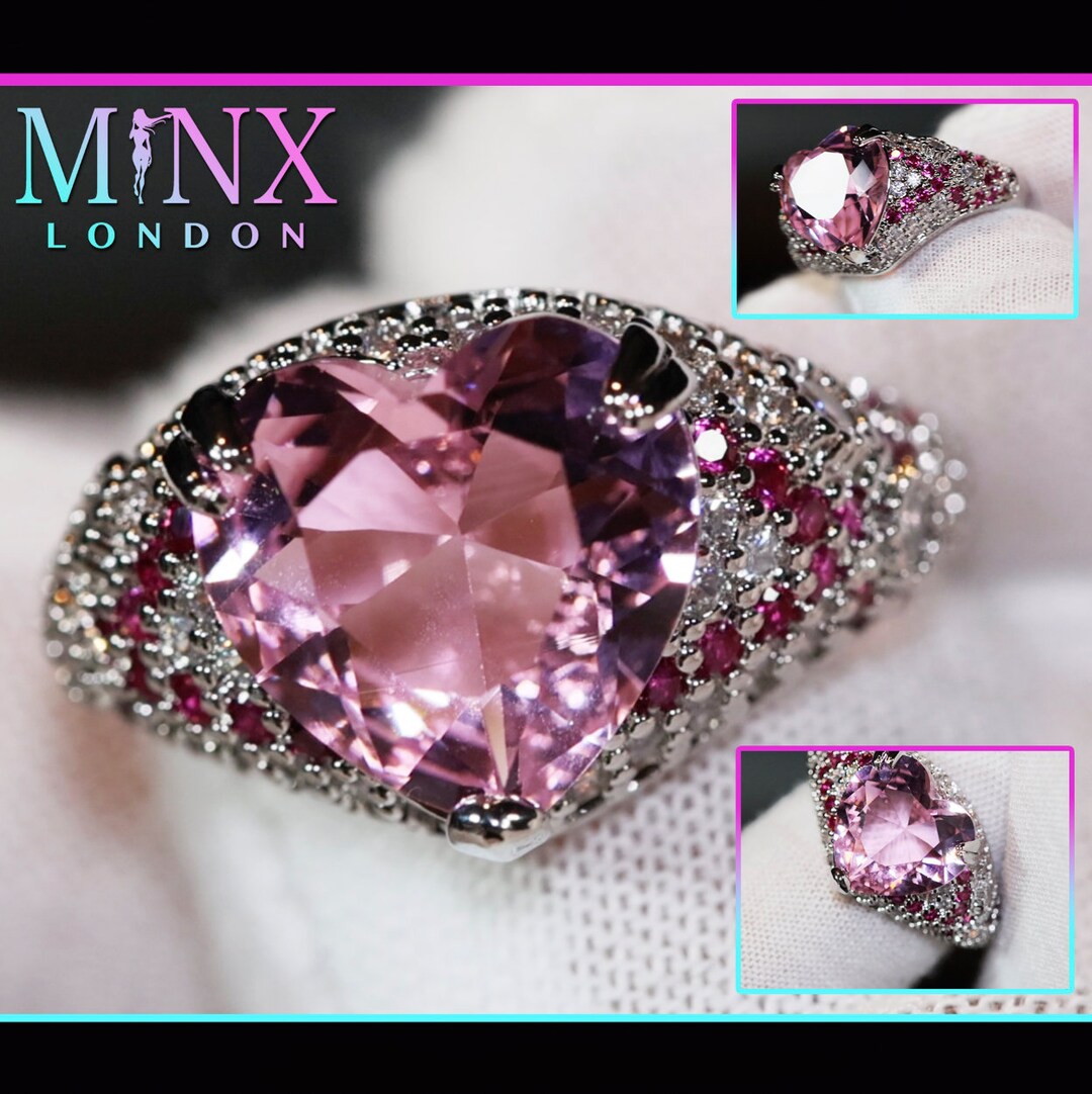 Pink Diamond Heart Ring | Pink Diamond Ring | Pink Heart Shaped Ring ...
