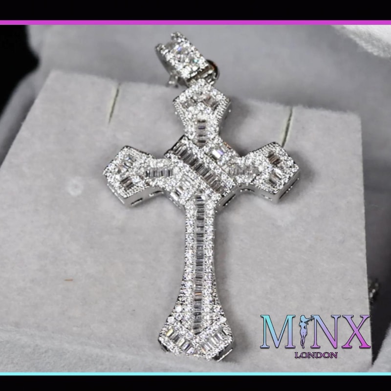 Ice Out Cross Chain - Etsy UK