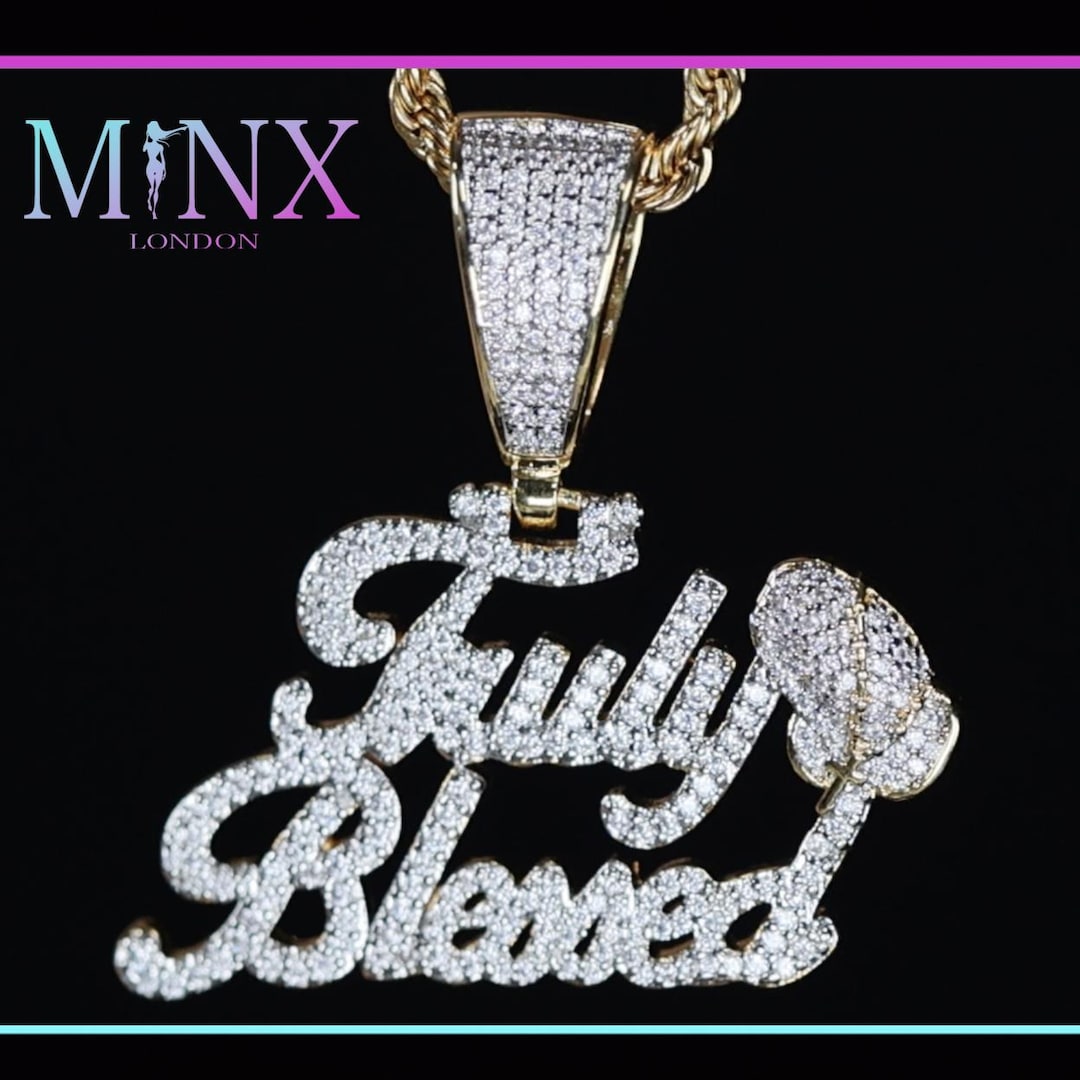 Iced Out Pendant | Hip Hop Diamond Pendant | Truly Blessed Pendant ...