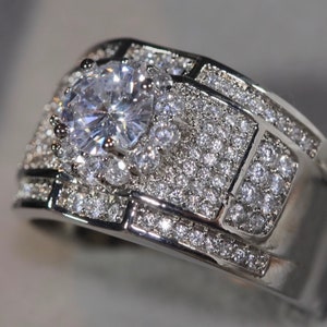 Iced Out Ring, Mens Iced Out Rings, Womens Iced Out Ring, Mens Big Iced ...