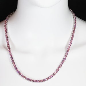 Tennis Chain | Pink Diamond Tennis Chain | Tennis Necklace | Pink ...
