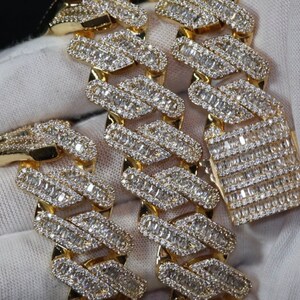 Gold Cuban Link Chain | Iced Out Chain | Iced Out Cuban Necklace | Iced ...