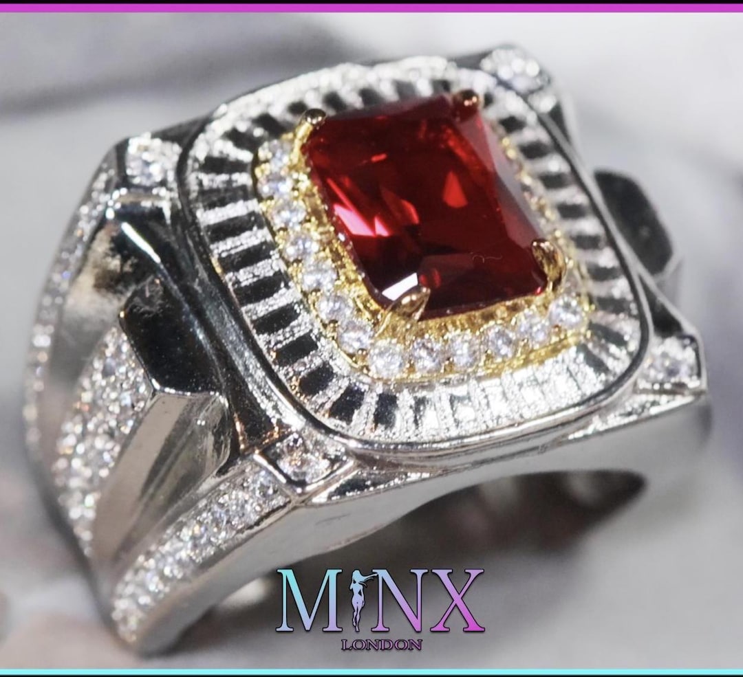 Mens Red Diamond Ring | Ruby Ring for Men | Ruby Ring for Women | Ruby ...