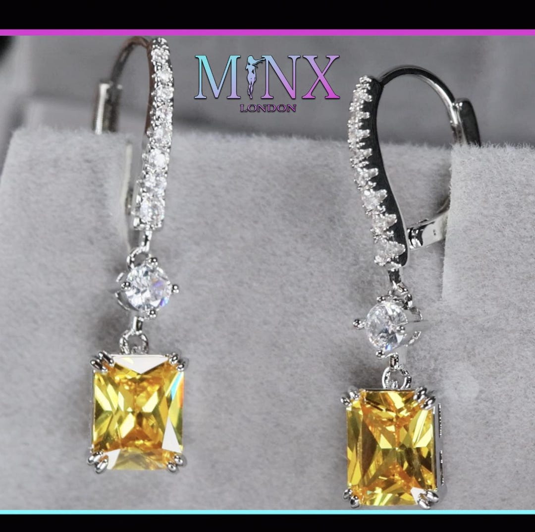 Yellow Diamond Earrings | Yellow Diamond Jewelry | Yellow Earrings ...