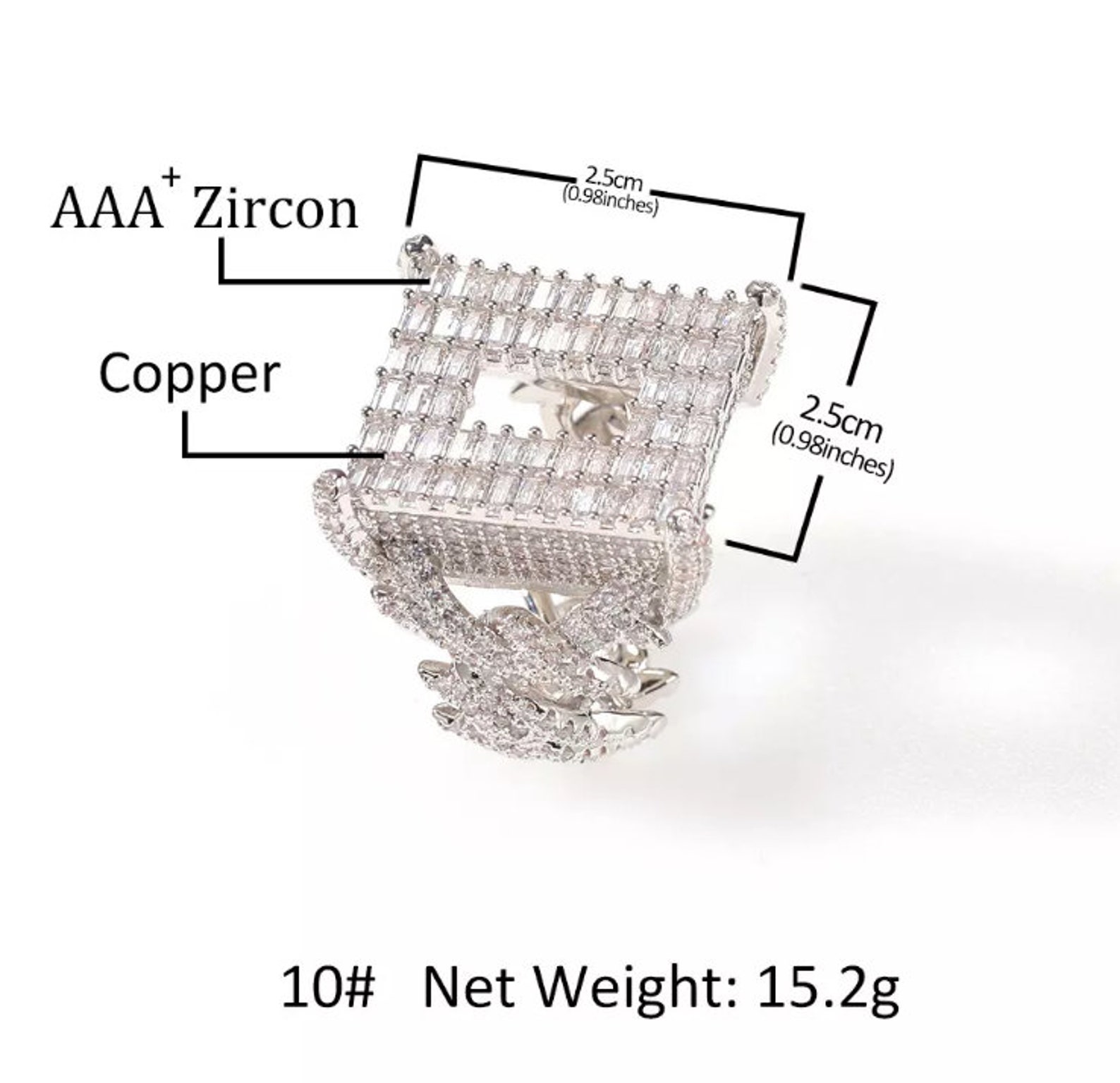 Iced Out Ring Mens Iced Out Rings Big Iced Out Ring Iced | Etsy