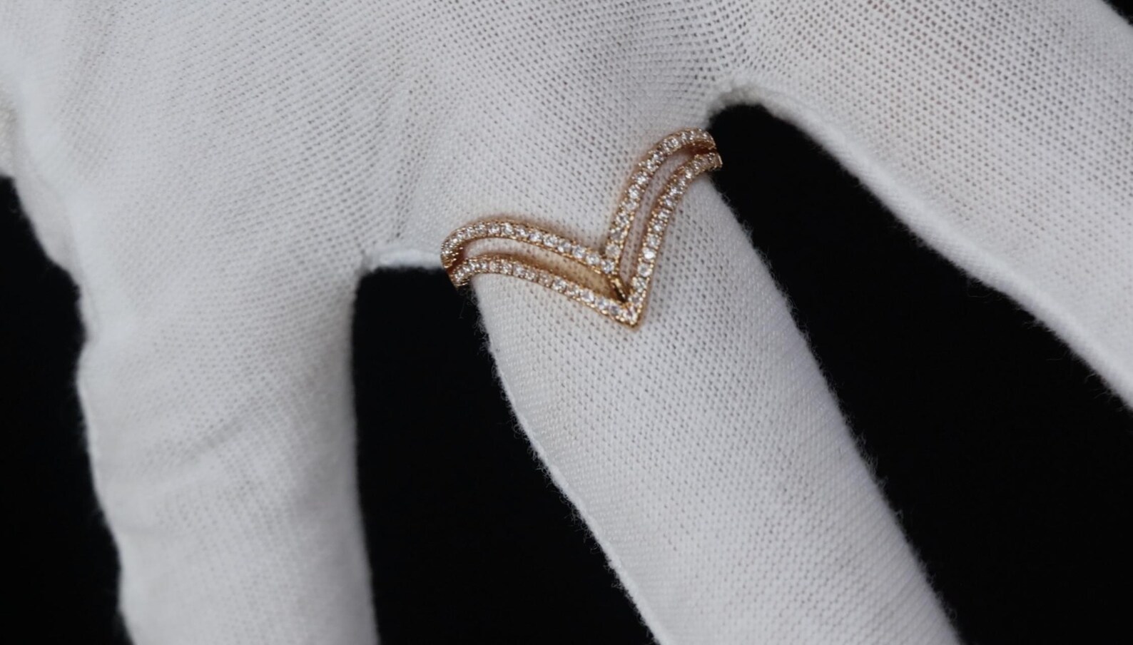 Gold Wishbone Diamond Ring | Wishbone Ring | Gold Wishbone Ring ...