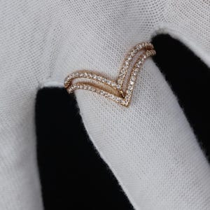 Gold Wishbone Diamond Ring | Wishbone Ring | Gold Wishbone Ring ...