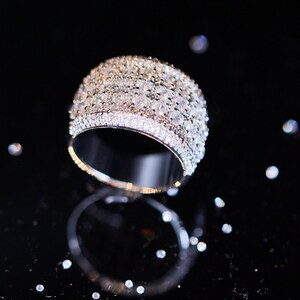 Iced Out Ring Mens Iced Out Rings Womens Diamond Ring - Etsy UK