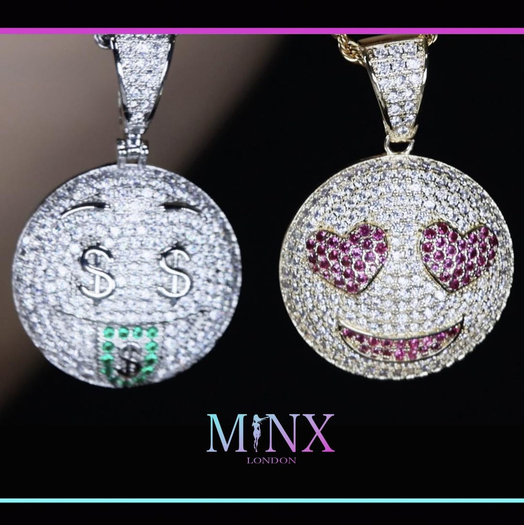 Iced Out Pendant | Hip Hop Diamond Pendant | Emoji Pendant | Pendants ...