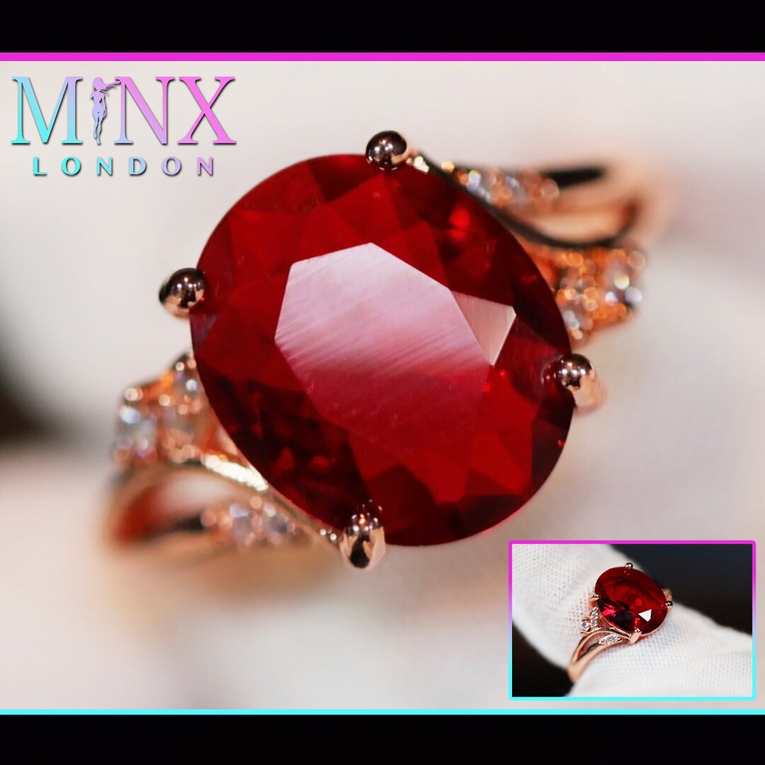 Red Diamond Ring | Red Diamond Engagement Ring | Womens Rose Gold ...
