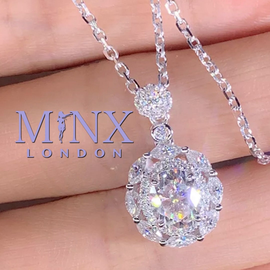 Womens Diamond Necklace Diamond Necklace Womens Necklace - Etsy