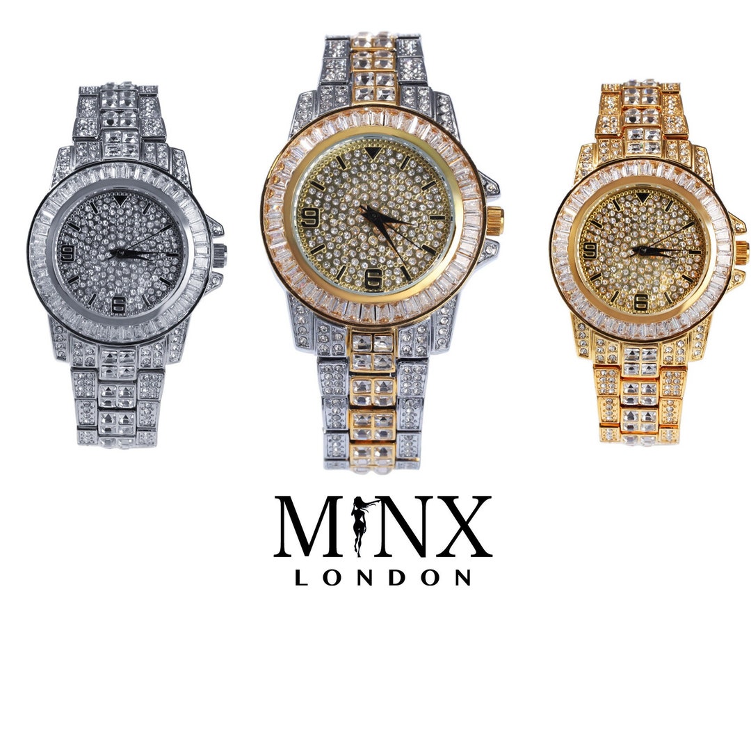 Iced Out Watch Iced Watch Mens Iced Out Watch Hip Hop - Etsy UK
