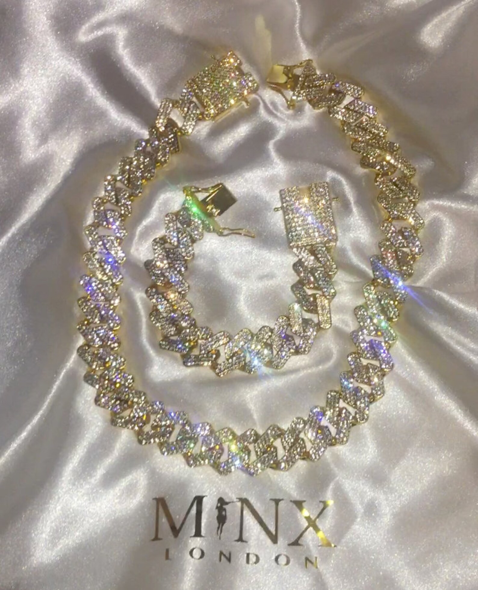 Iced Out Chain Gold Iced Out Chain Iced Out Necklace - Etsy UK